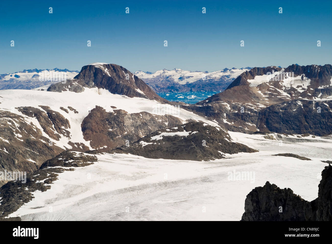 Greenland landscape - glacier terrain Stock Photo - Alamy