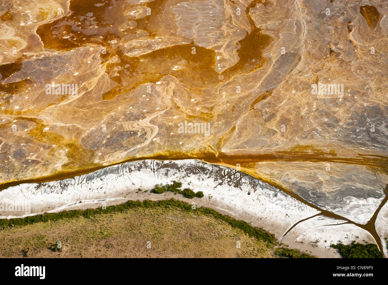 Lake Magadi, aerial view, Serengeti, Tanzania Stock Photo - Alamy