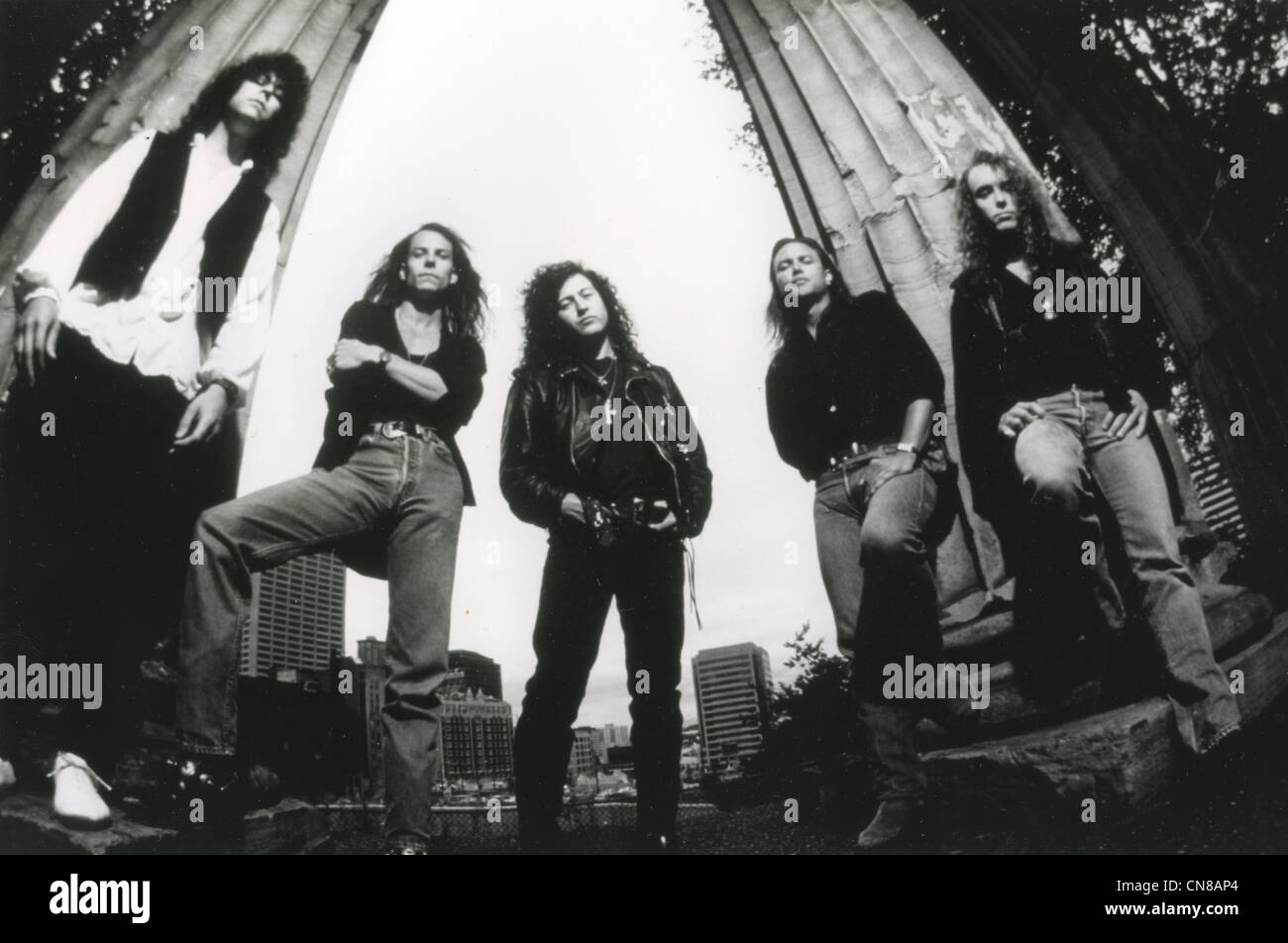 QUEENSRYCHE Promotional photo of US rock group in 1990. Photo Robert ...