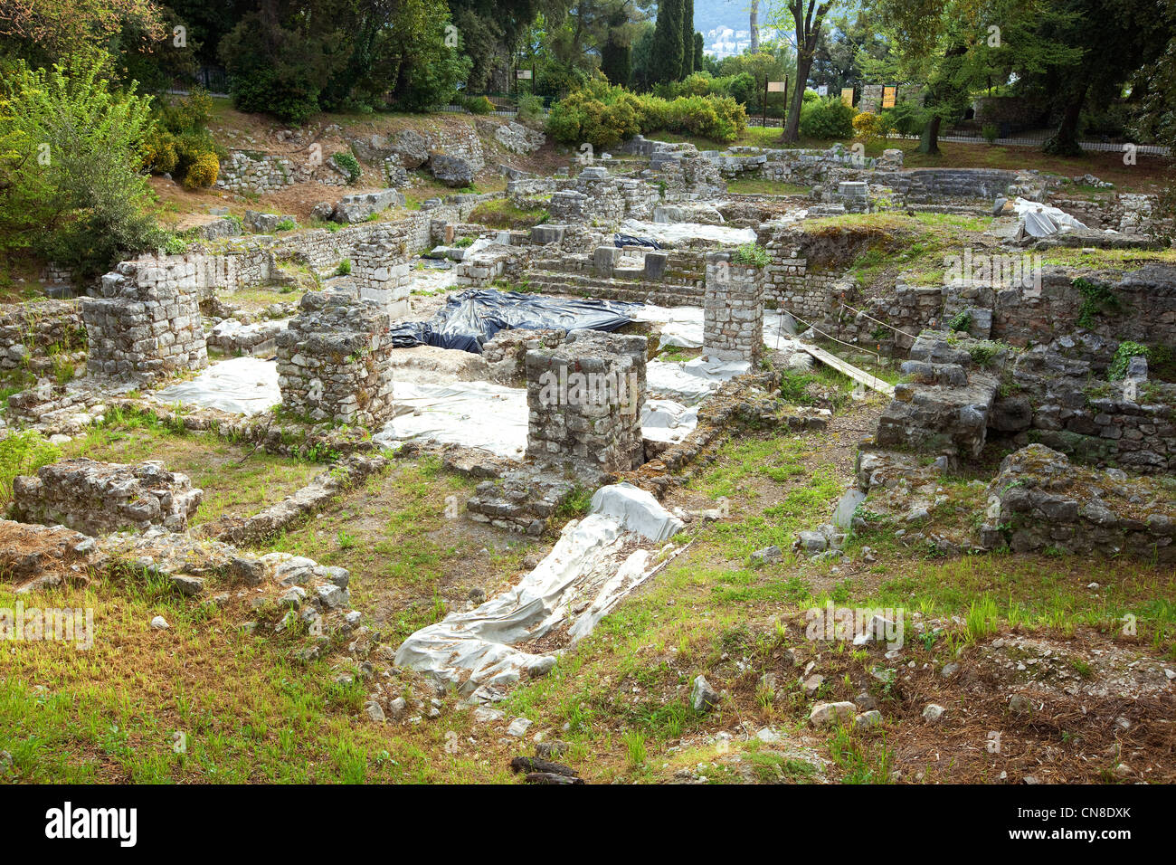 France, Alpes Maritimes, Nice, castle hill, castle ruins Stock Photo ...