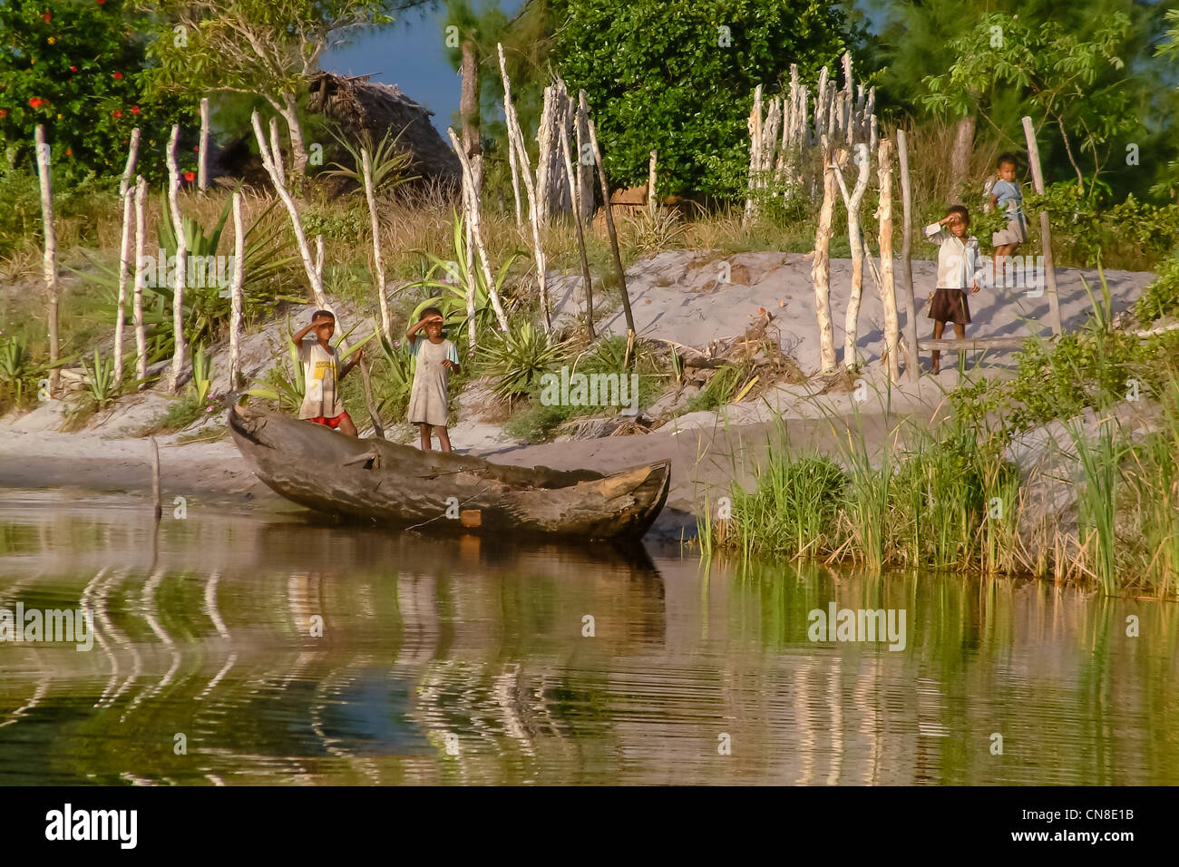 In the channels of Lake Lanirana, Fort Dauphin (Tolagnaro), southern ...