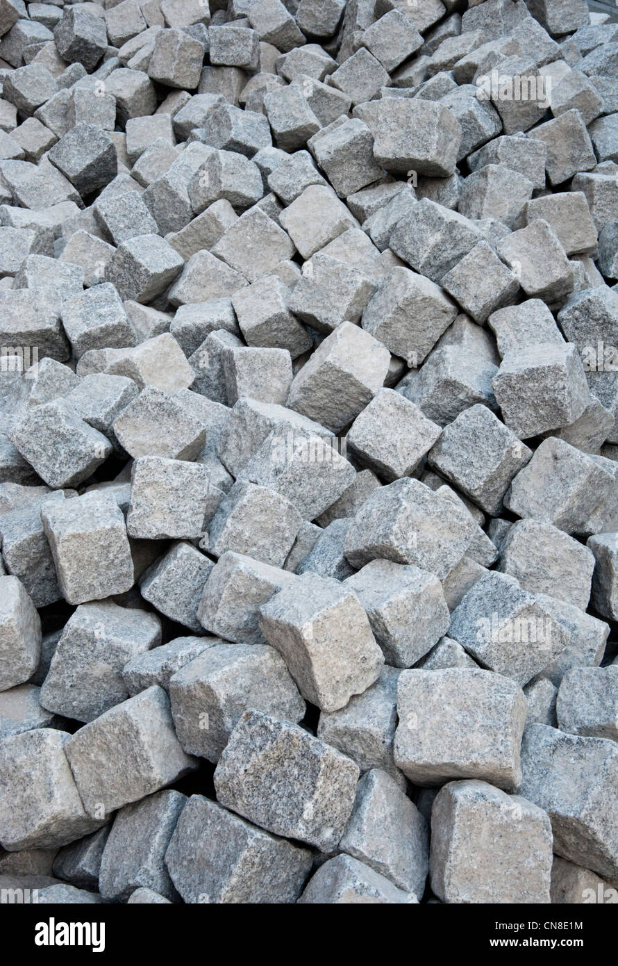 Pile of cobblestones Stock Photo - Alamy