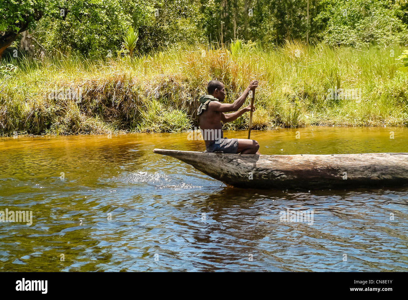 In the channels of Lake Lanirana, Fort Dauphin (Tolagnaro), southern ...
