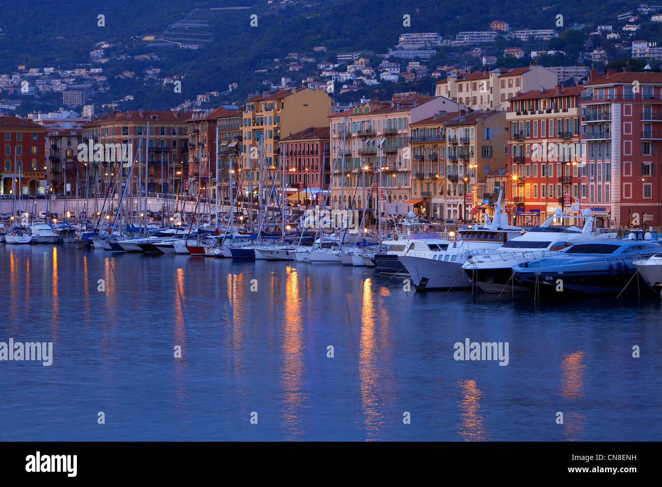 France, Alpes Maritimes, Nice, the old port, quai des Docks Stock Photo ...