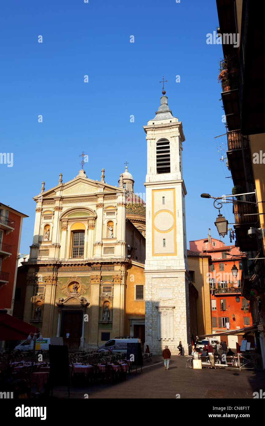 France, Alpes Maritimes, Nice, Vieux Nice Place Rossetti, cathedral St ...