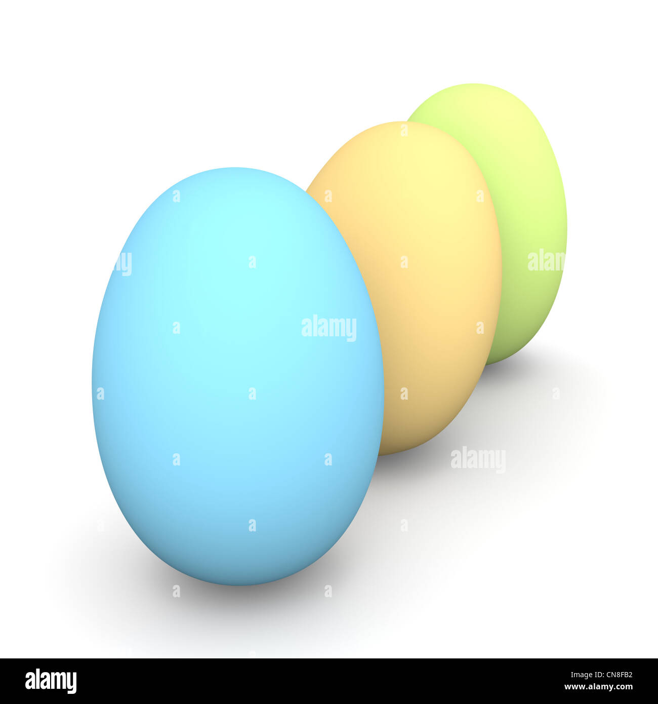 Row three easter eggs Cut Out Stock Images & Pictures - Alamy