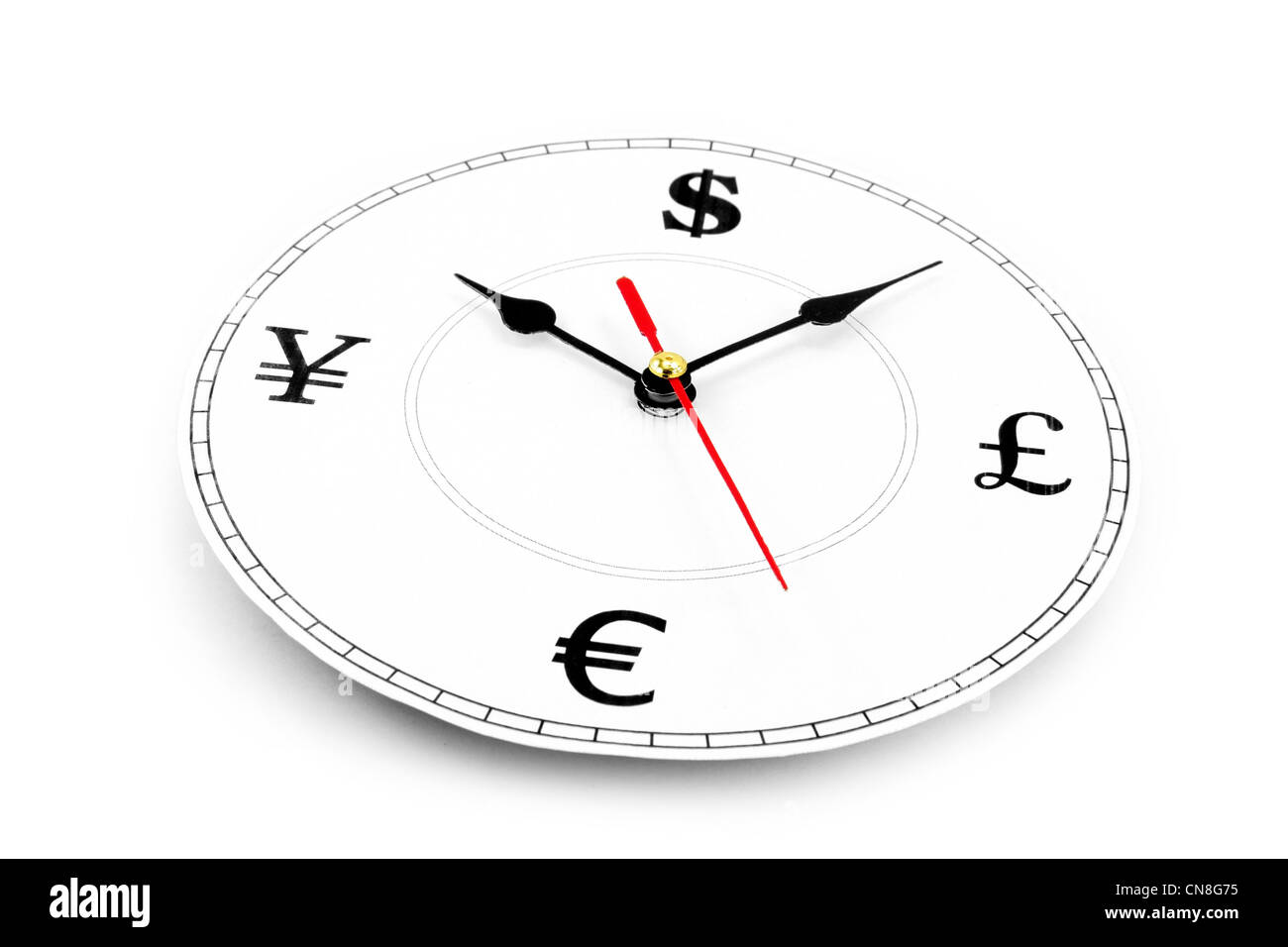 clock and currency Sign, concept of time is money Stock Photo - Alamy