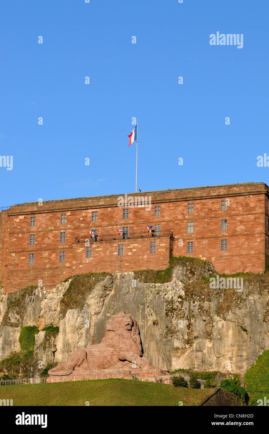 France, Territoire de Belfort, Belfort, the lion by sculptor Bartholdi ...