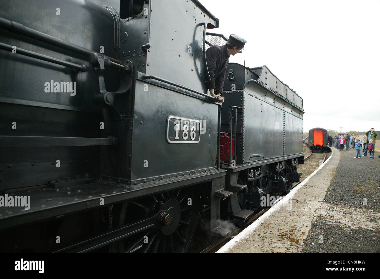 GSWR Engine 186 backing up to carriage for coupling. LOCO DETAILS Class ...
