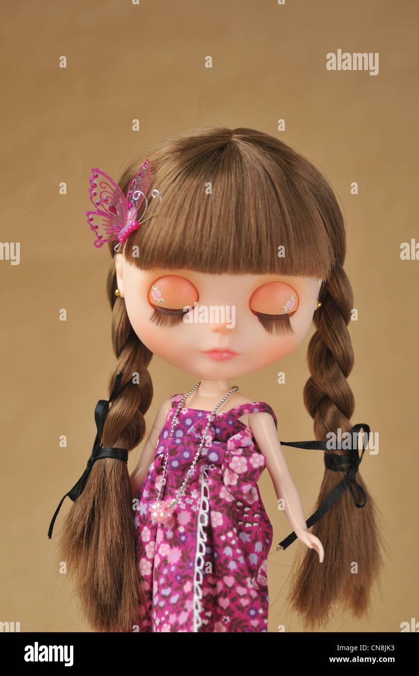 Customized Blythe doll - Base doll: Raspberry Sorbet - New make-up, lip ...