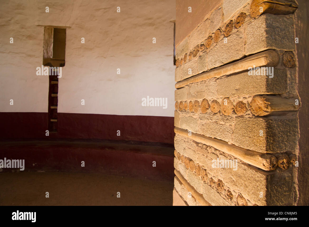 Reconstructed great kiva at Aztec Ruins National Monument, Aztec, New ...