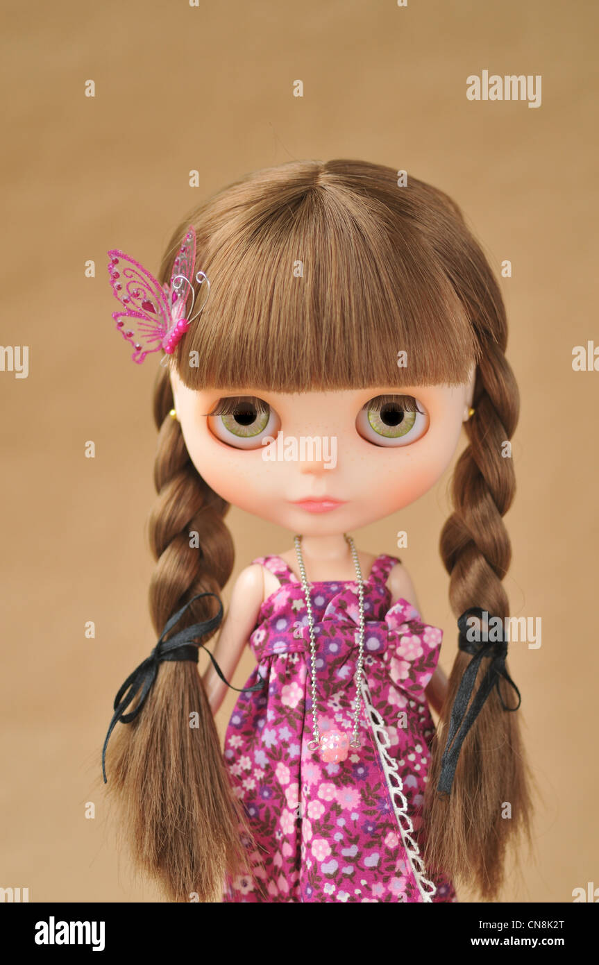 Customized Blythe doll - Base doll: Raspberry Sorbet - New make-up, lip ...