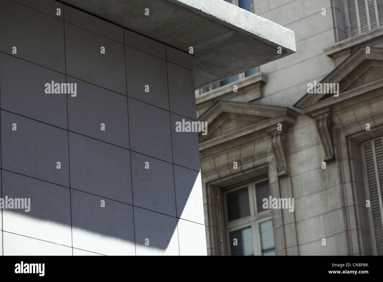architecture concept - contrast between old and new Stock Photo - Alamy