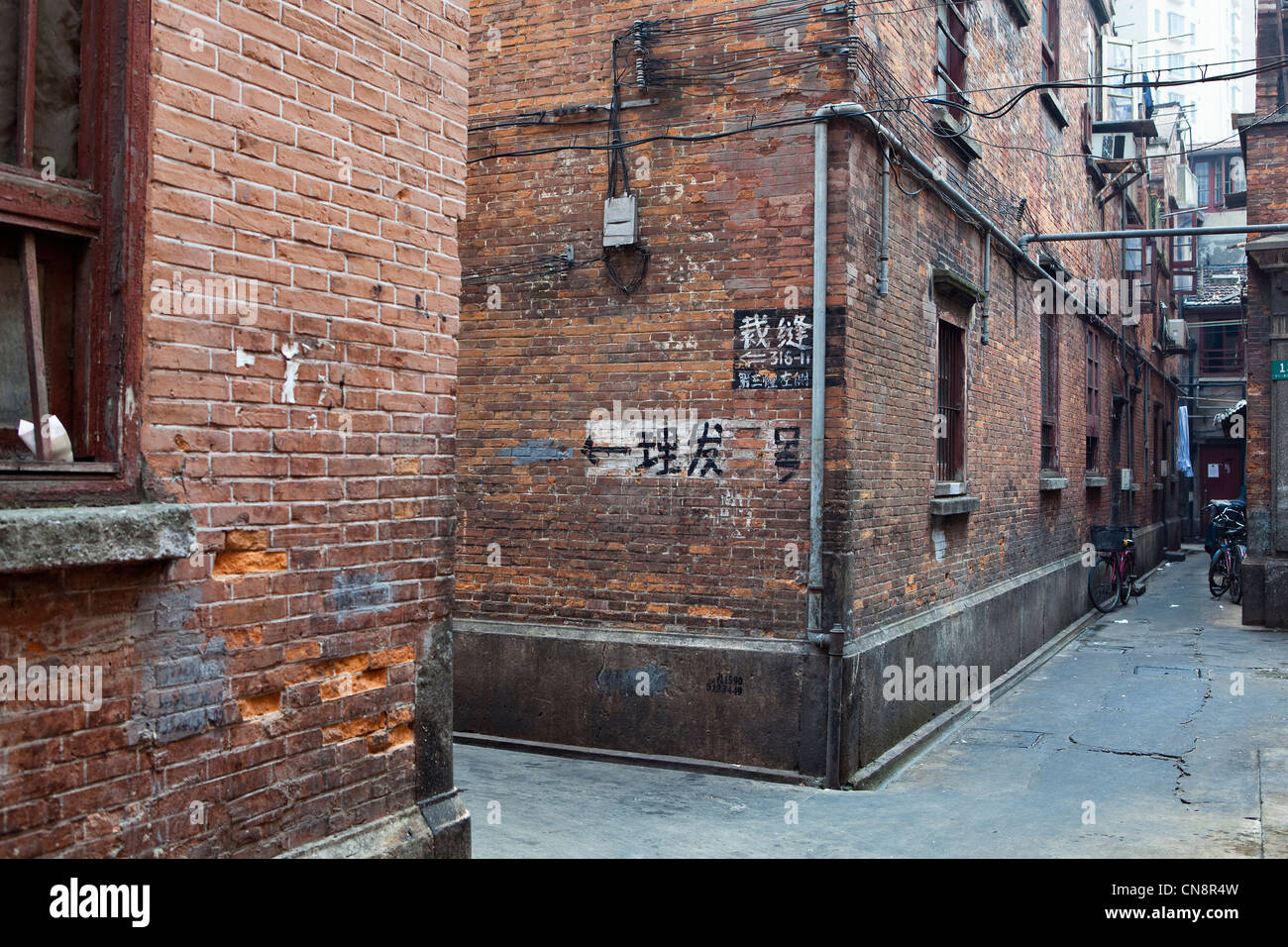shanghai: old brick residential buildings Stock Photo - Alamy