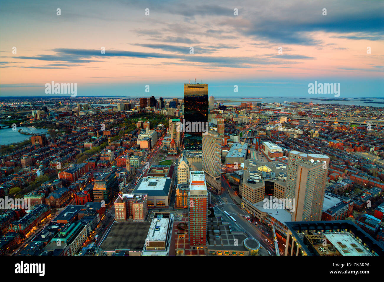 Aerial view of downtown Boston, Massachusettes, USA Stock Photo - Alamy