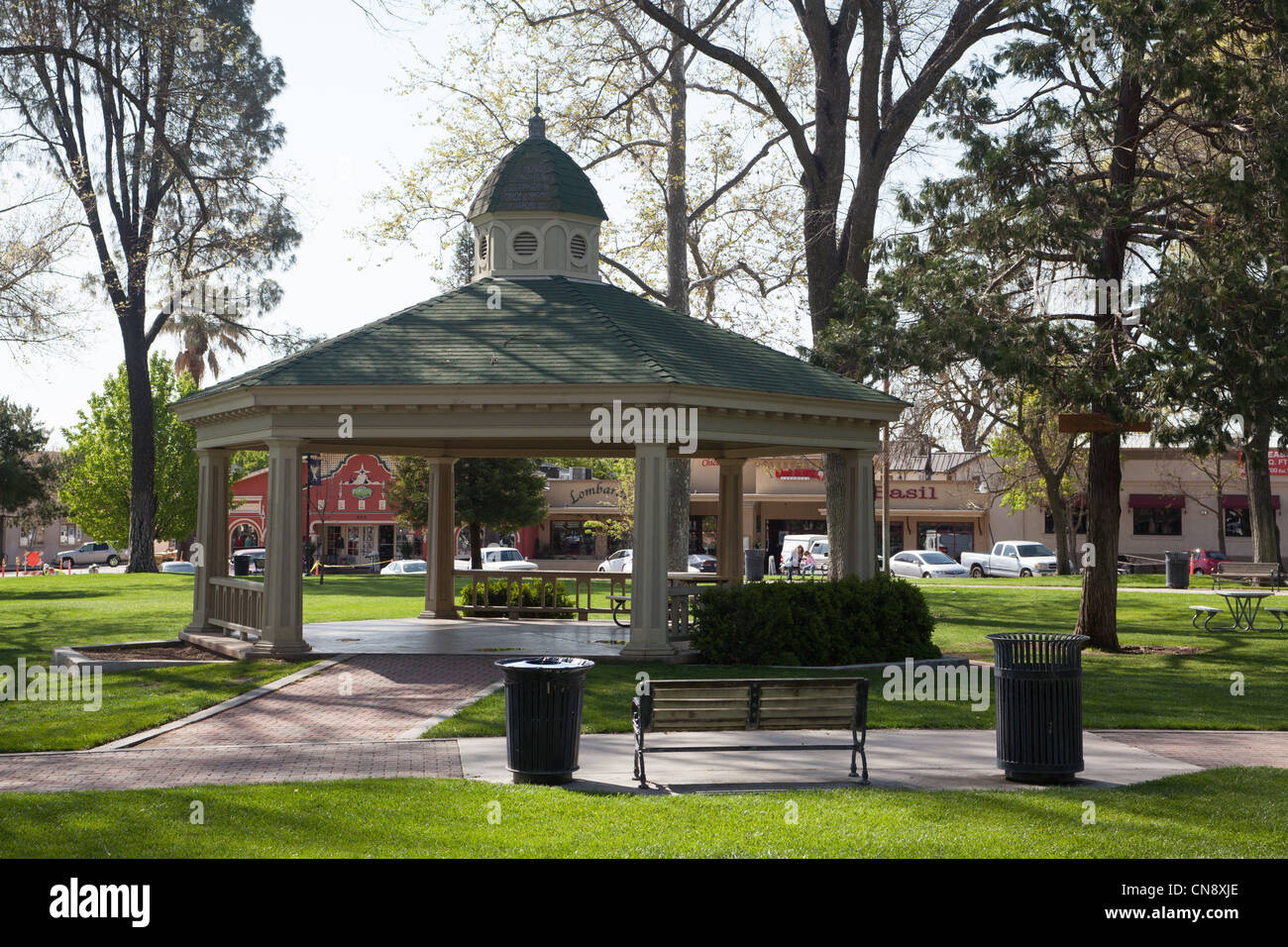 The Bandstand at the Downtown Paso Robles California park Stock Photo ...