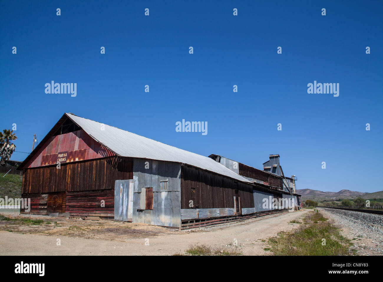 An old feed and grain dealers building in San Miguel California Stock ...