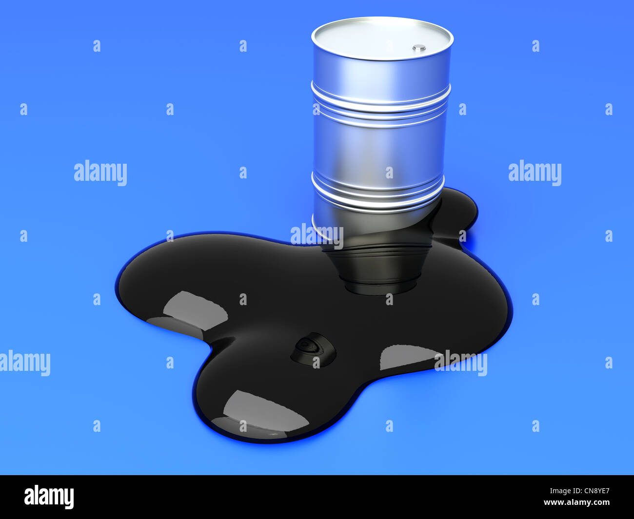 A leaking oil barrel Stock Photo - Alamy