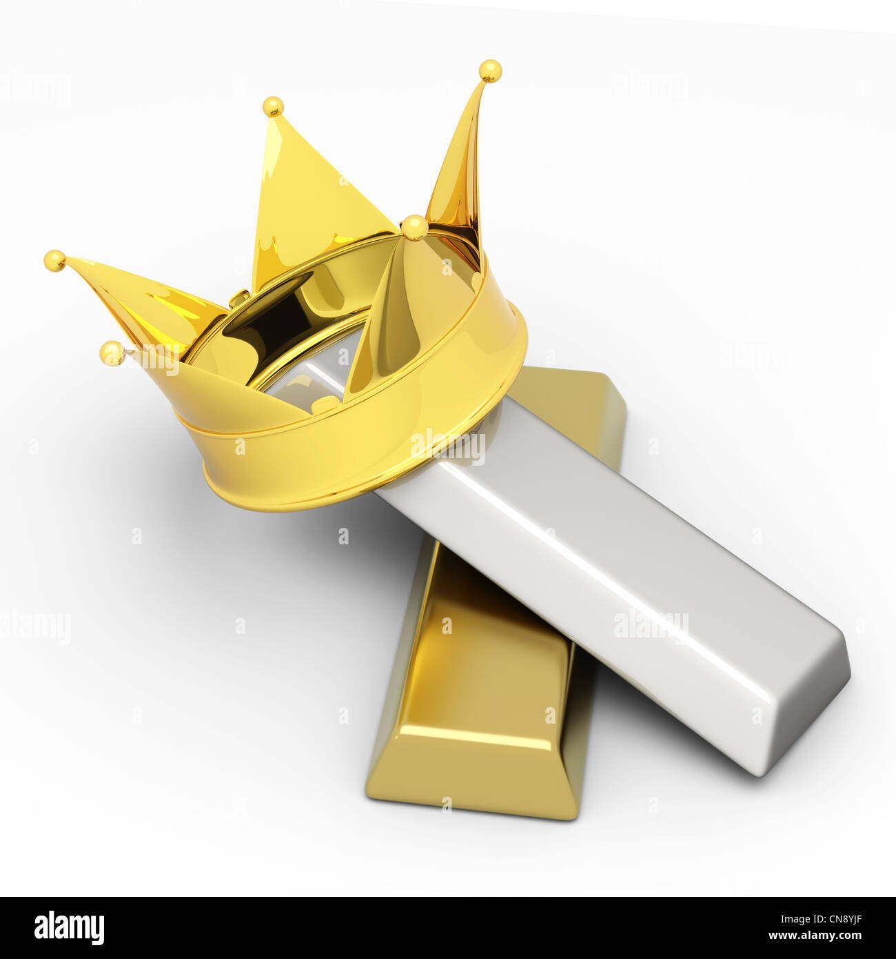 A crown with gold and silver Stock Photo - Alamy