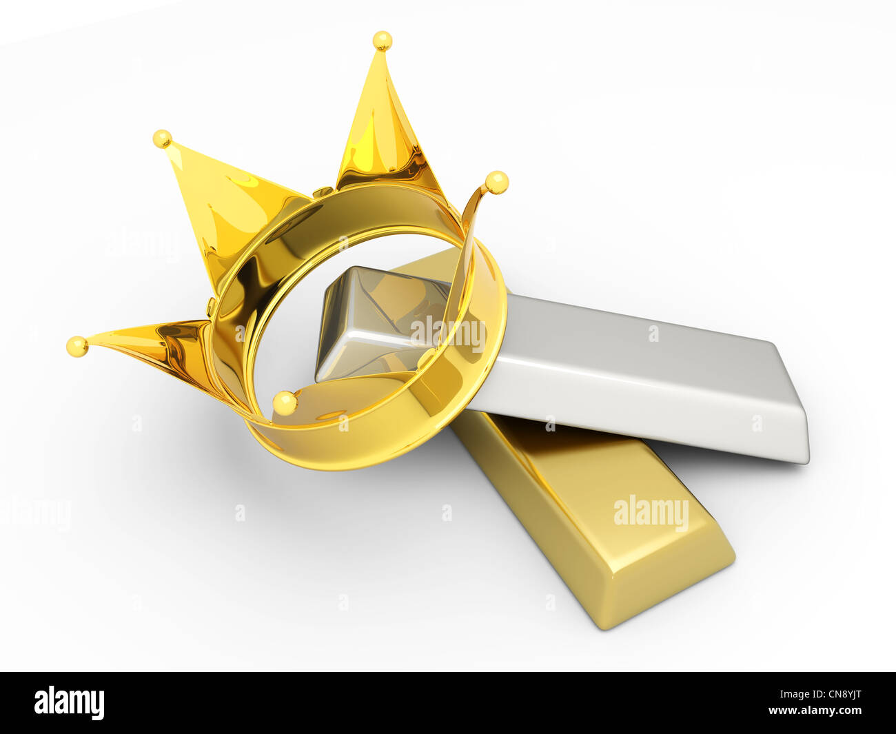 A crown with gold and silver Stock Photo - Alamy