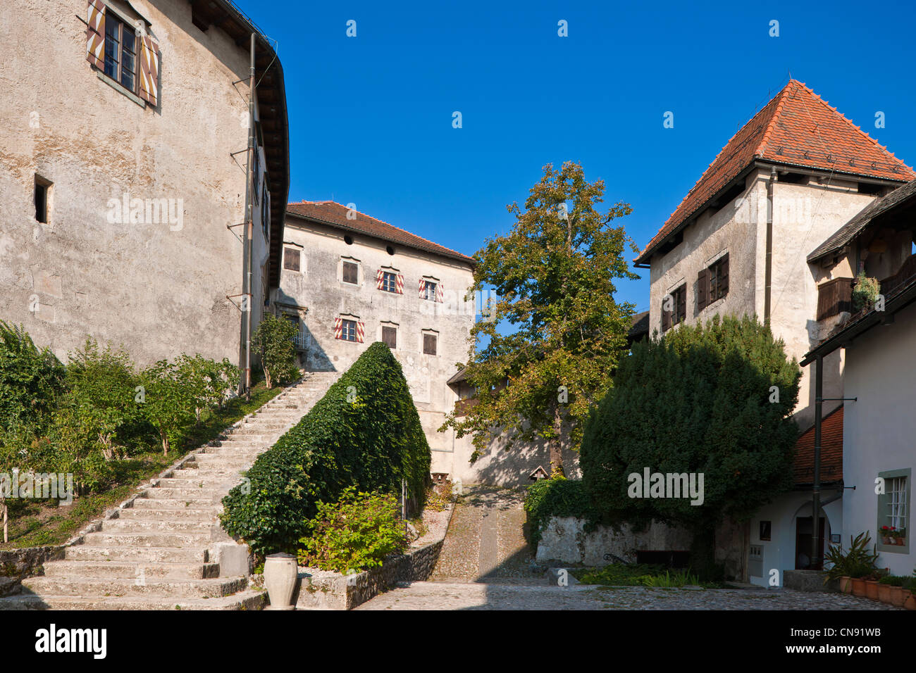 Slovenia, Gorenjska Region, Bled, the castle-museum Stock Photo - Alamy