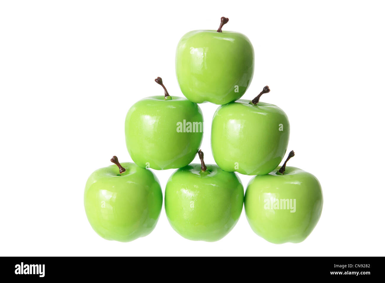 Stack of Green Apples on Stock Photo - Alamy