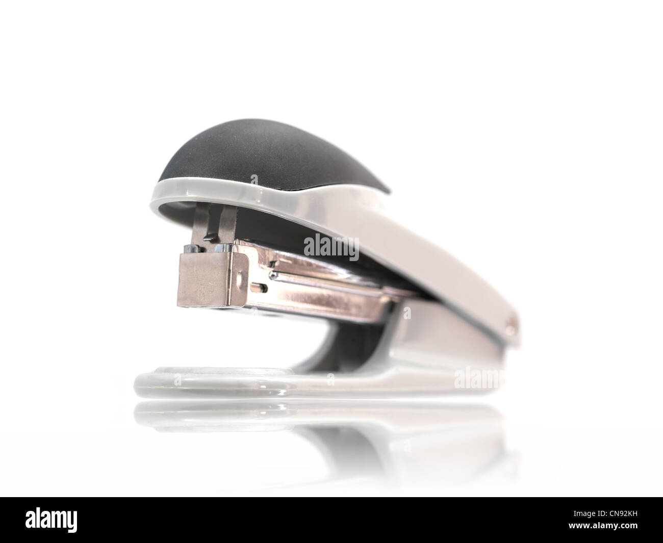 An office stapler isolated against a white background Stock Photo - Alamy