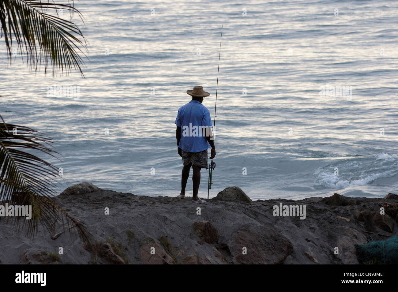 France, Martinique (French West Indies), Grand Riviere, fisherman and ...