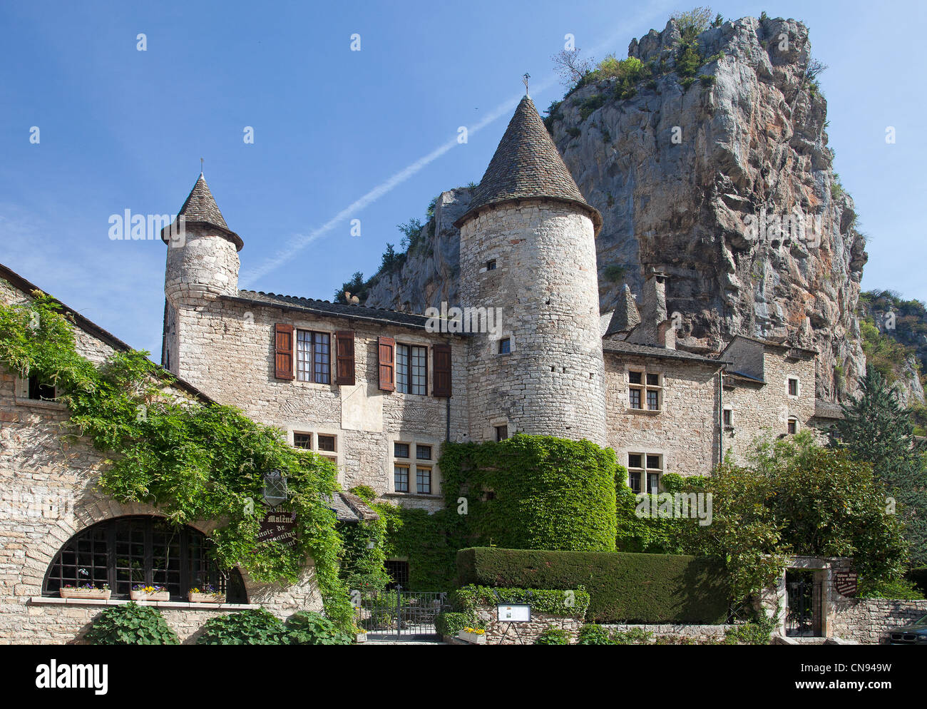 France, Lozere, La Malene, Tarn Gorges, the castle Stock Photo - Alamy