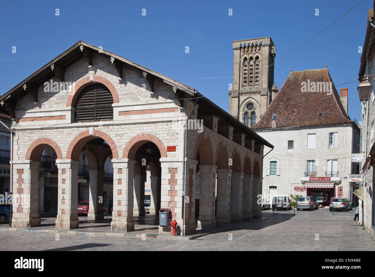 France, Lot, Gramat, the covered market square Stock Photo - Alamy