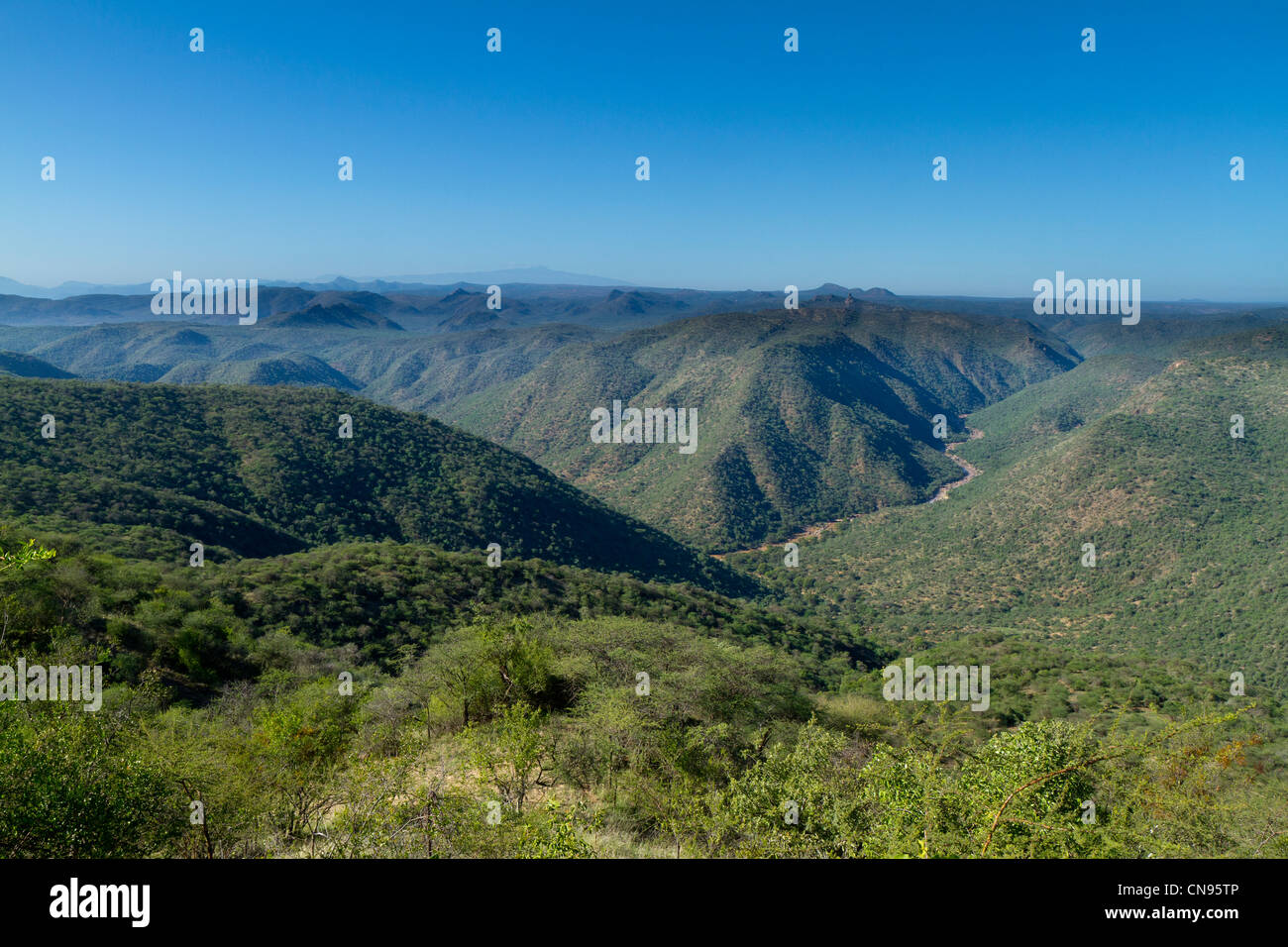 Kenya, Rift Valley, around Wamba, view on the valley Stock Photo - Alamy