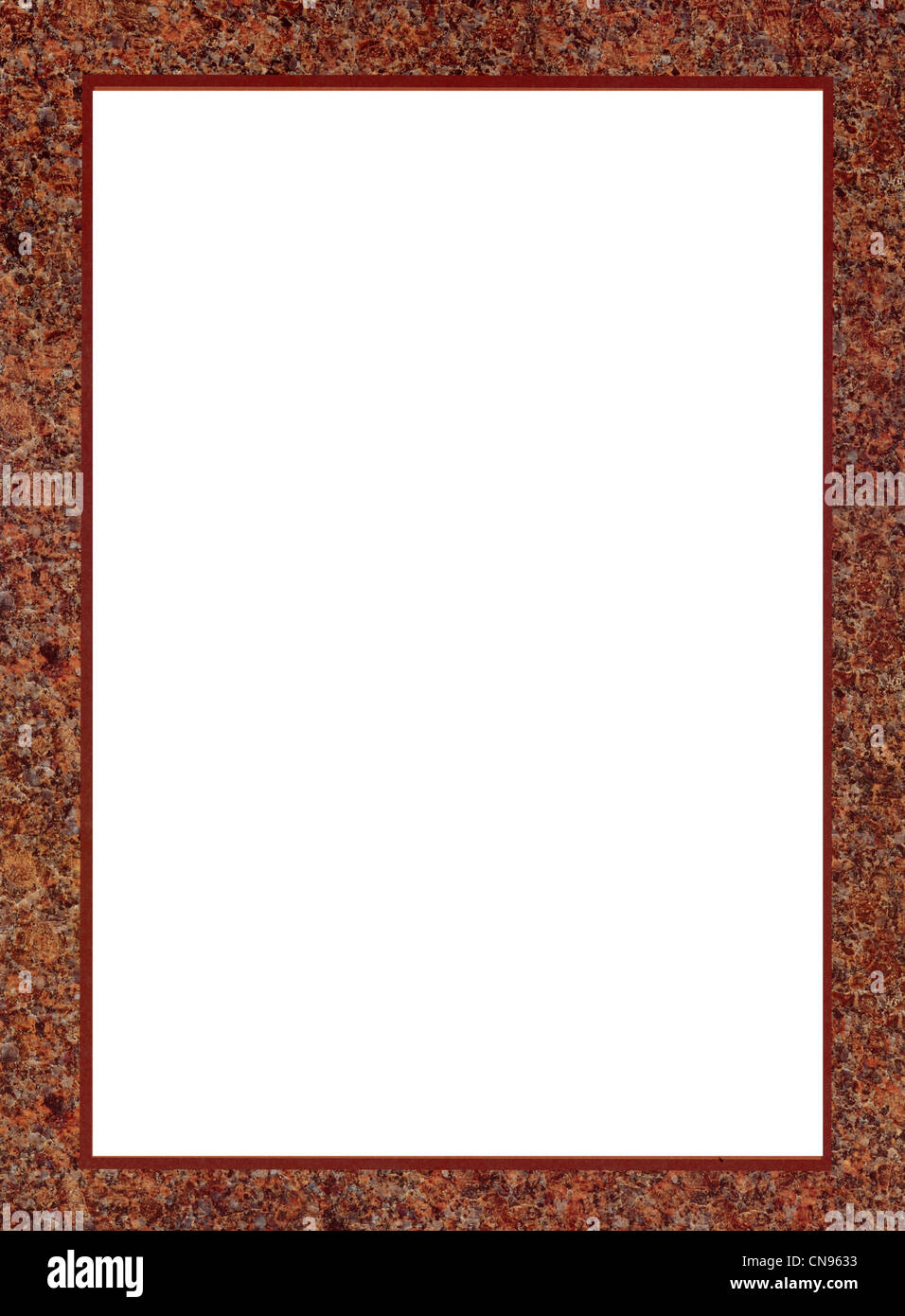 isolated brown paper mat frame Stock Photo - Alamy