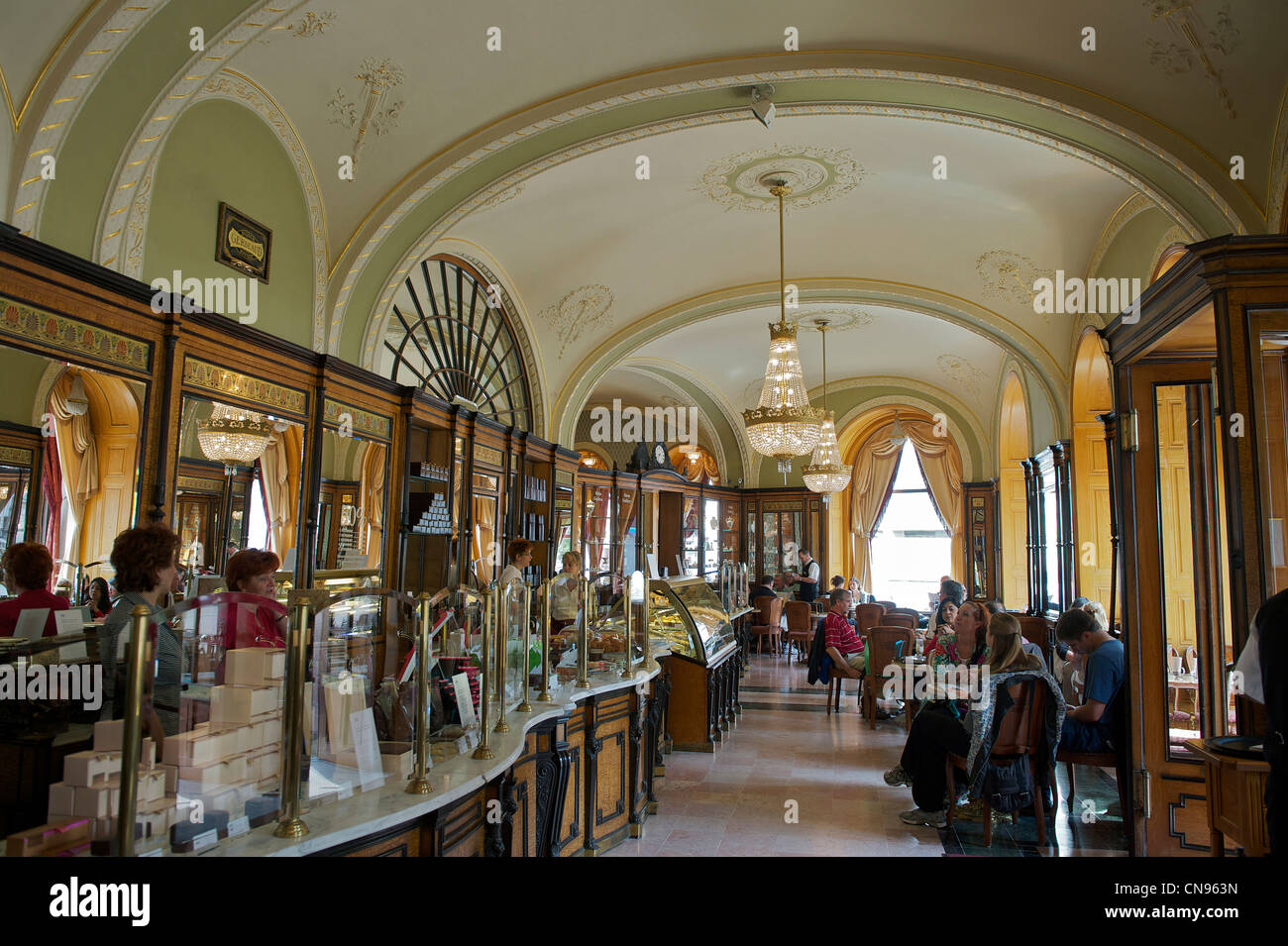 Europe Hungary Budapest Cafe Gerbeaud High Resolution Stock Photography ...