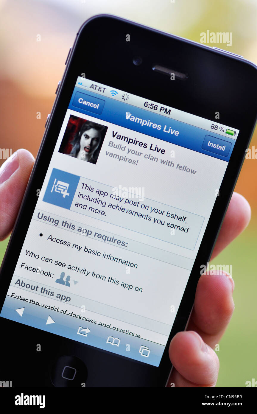 iPhone - Vampires Live game Stock Photo - Alamy