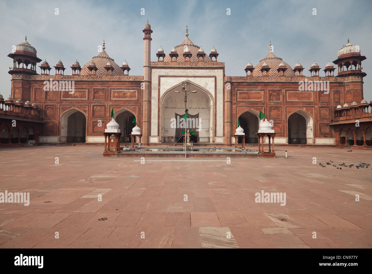 Agra, India. Courtyard of the Jama Masjid, the Friday Mosque, built ...