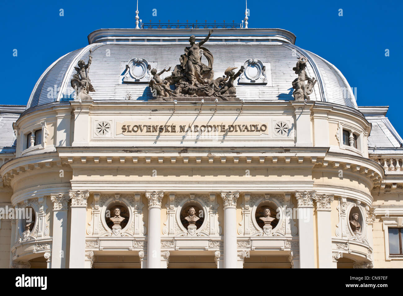 Slovakia, Bratislava, Hviezdoslav Square, the Neo-Renaissance Opera ...