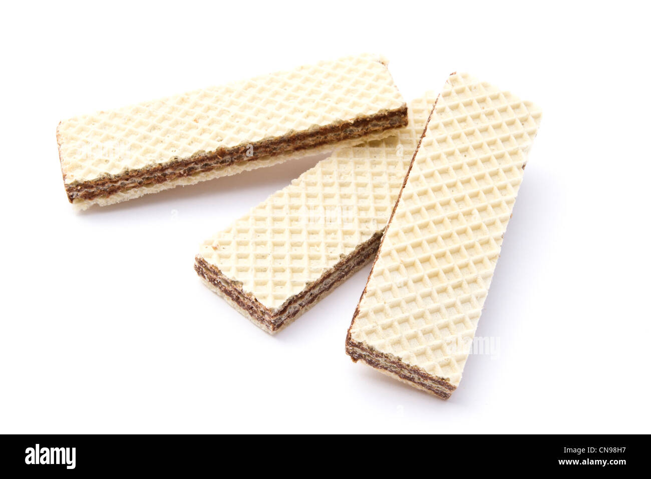 Wafers isolated on white background Stock Photo - Alamy