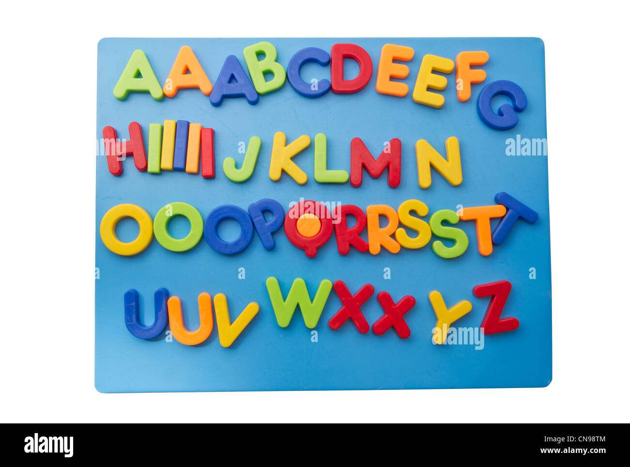 Letter on colorful background Cut Out Stock Images & Pictures - Alamy