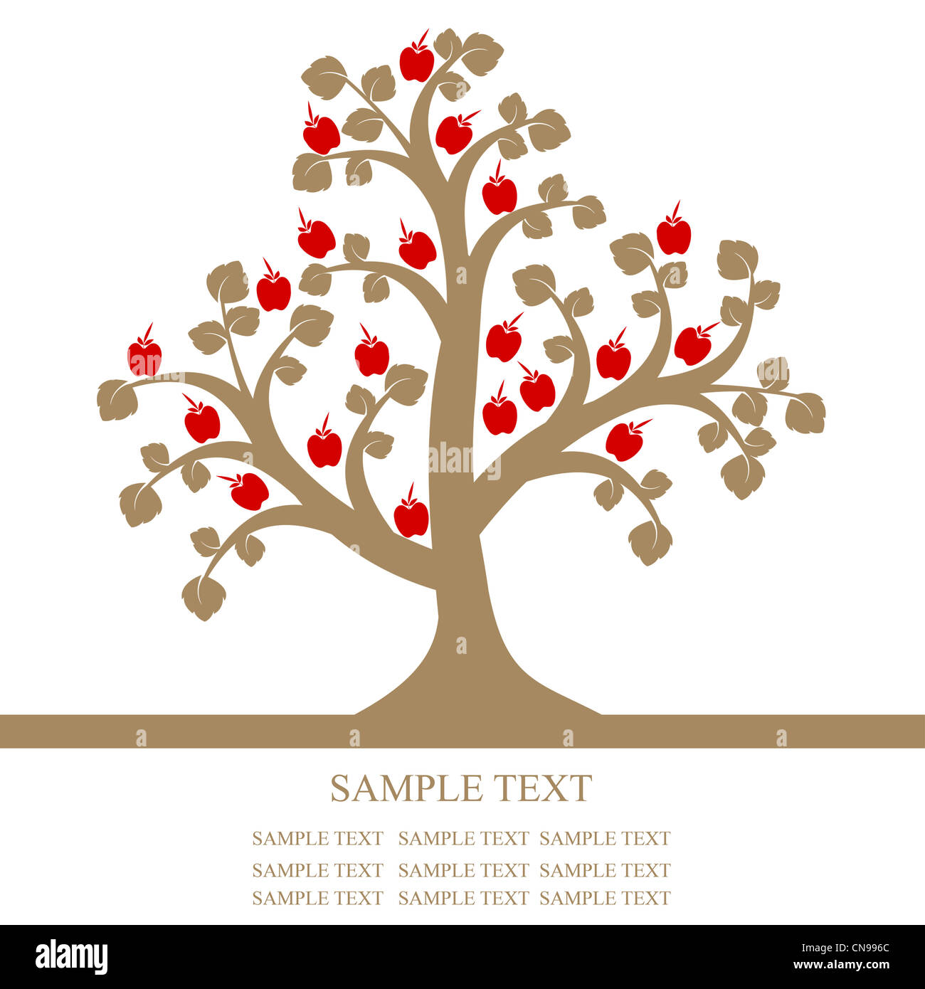 Winter landscape apple tree Cut Out Stock Images & Pictures - Alamy