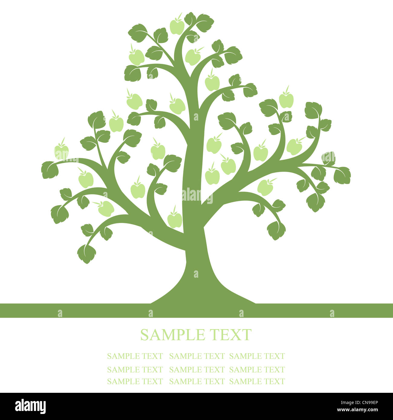 Winter landscape apple tree Cut Out Stock Images & Pictures - Alamy