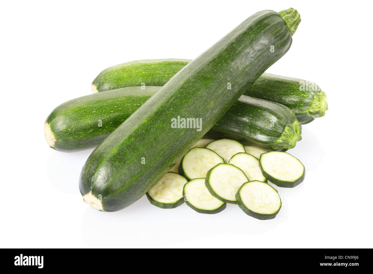 Zucchini courgettes sliced Stock Photo - Alamy