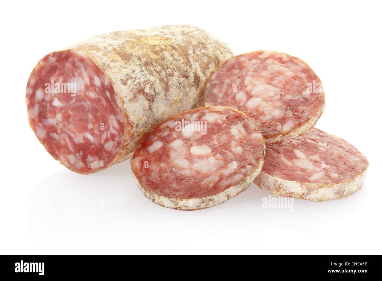 Salami italian sausage slices hi-res stock photography and images - Alamy