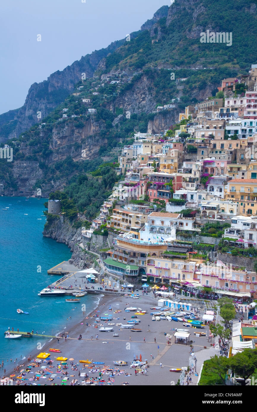 The village Positano, Amalfi coast, Unesco World Heritage site ...
