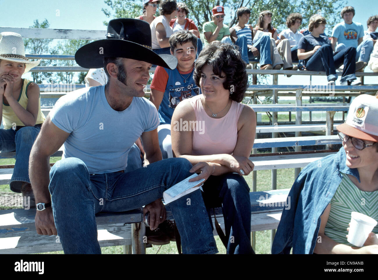 spectators watching the rodeo Stock Photo - Alamy