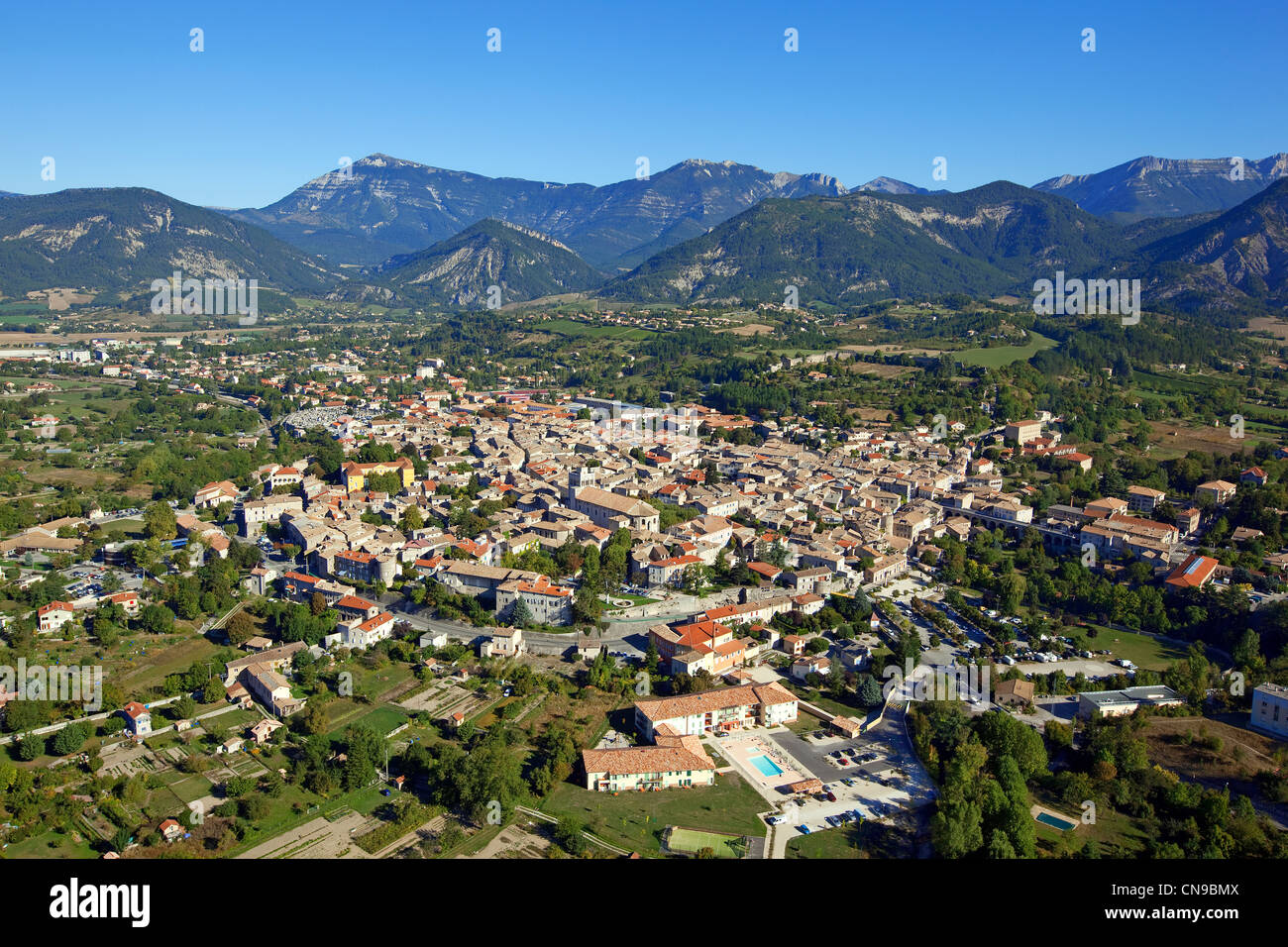 France, Drome, Drome Provencale, Die (aerial view Stock Photo - Alamy