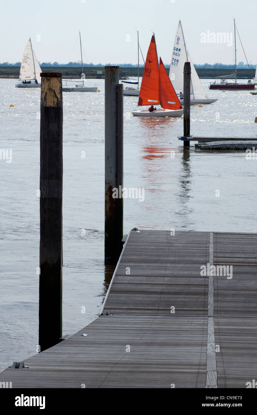Burnham On Crouch sailing club Stock Photo - Alamy