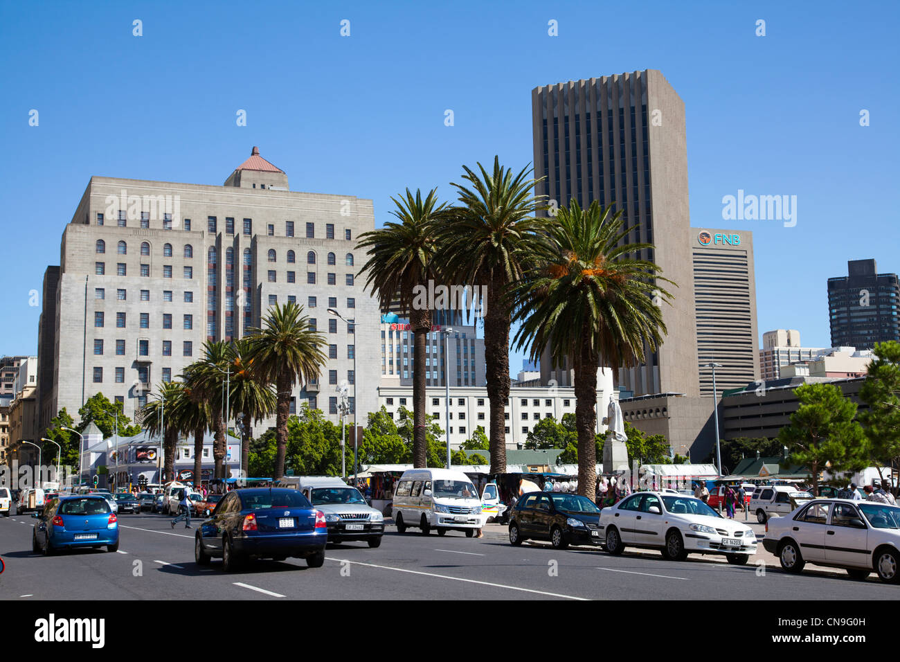 Darling Street with Grand Parade on the right in Cape Town Stock Photo ...
