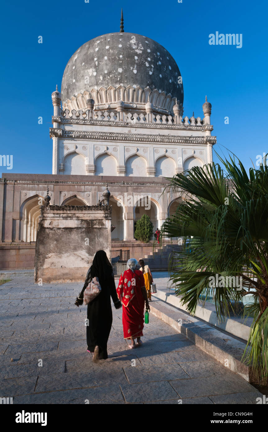 Qutb Shahi Tombs near Golconda Fort Hyderabad Andhra Pradesh India ...
