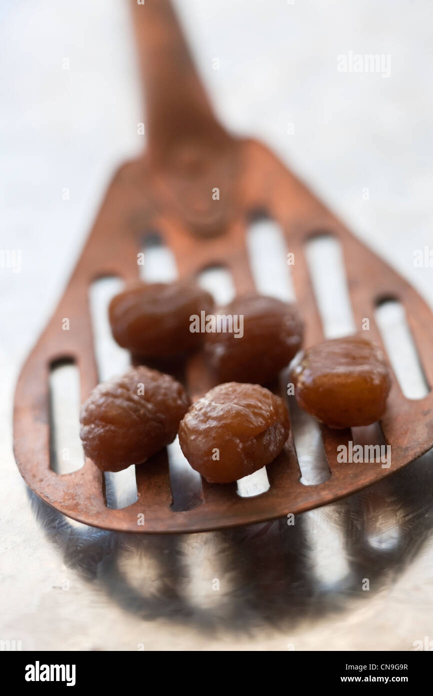 France, Ardeche, Aubenas, Candied chestnuts from home Sabaton Stock ...