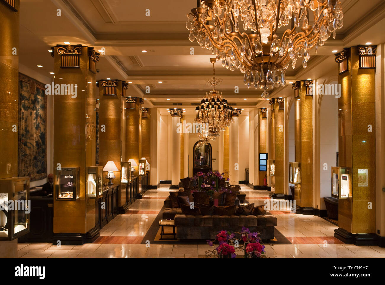 France Alpes Maritimes Cannes Hall Of The Hotel Majestic In Cannes